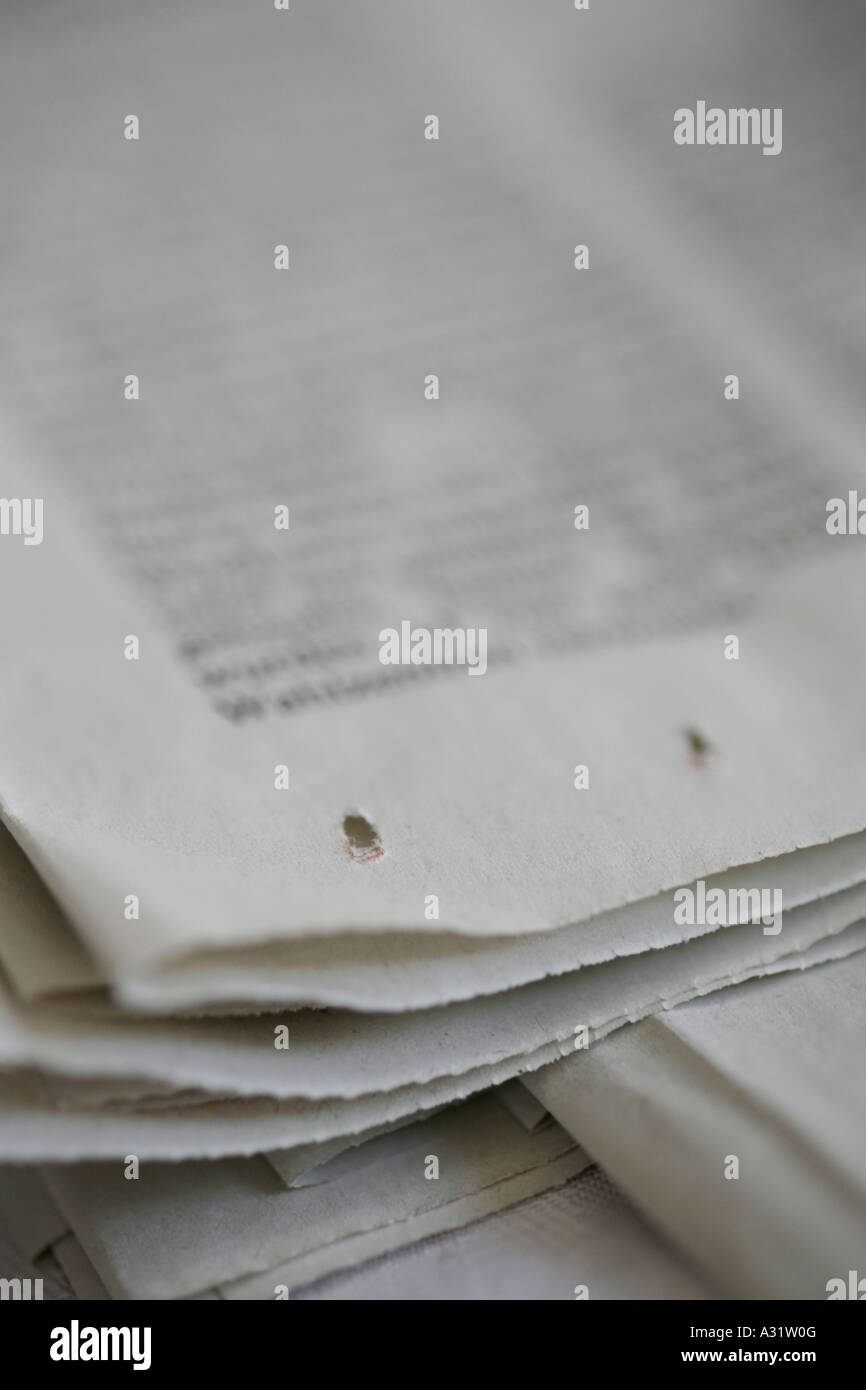 Close up of corner of newspaper Stock Photo - Alamy