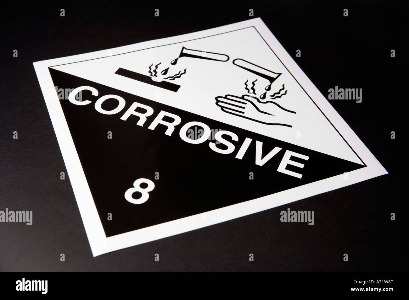 Corrosive warning sign hi-res stock photography and images - Alamy