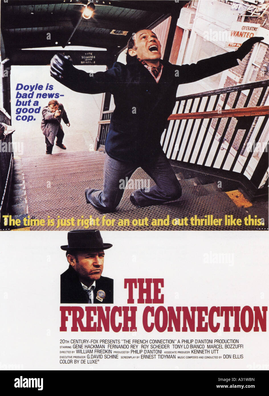 THE FRENCH CONNECTION poster for 1971 TCF film with Gene Hackman Stock ...