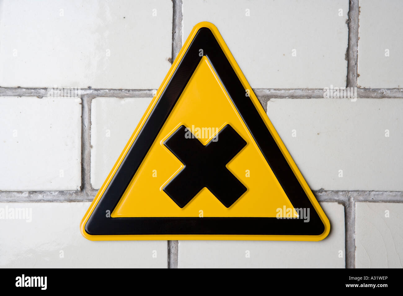 Harmful substance warning sign Stock Photo - Alamy