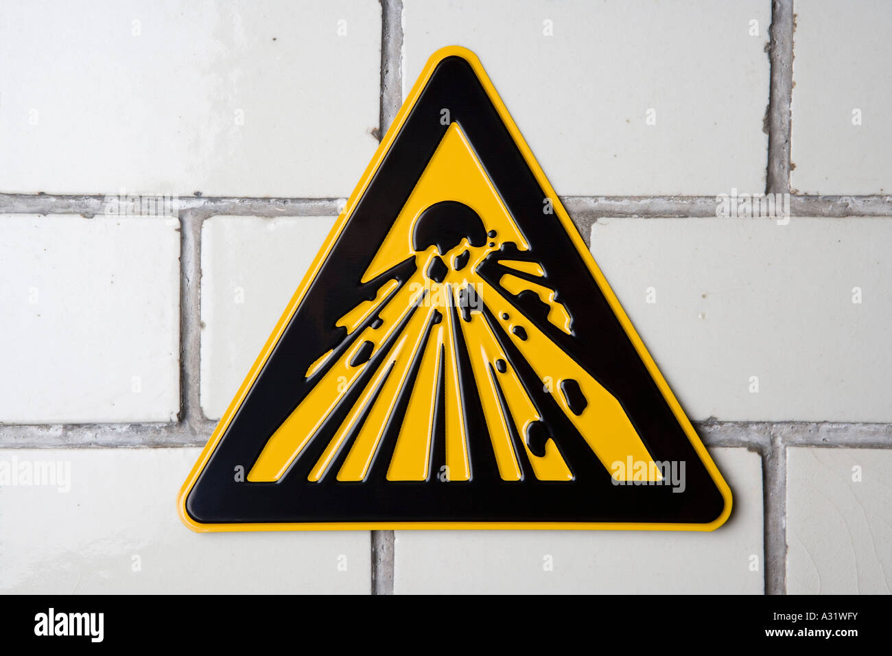 Explosive warning sign Stock Photo - Alamy