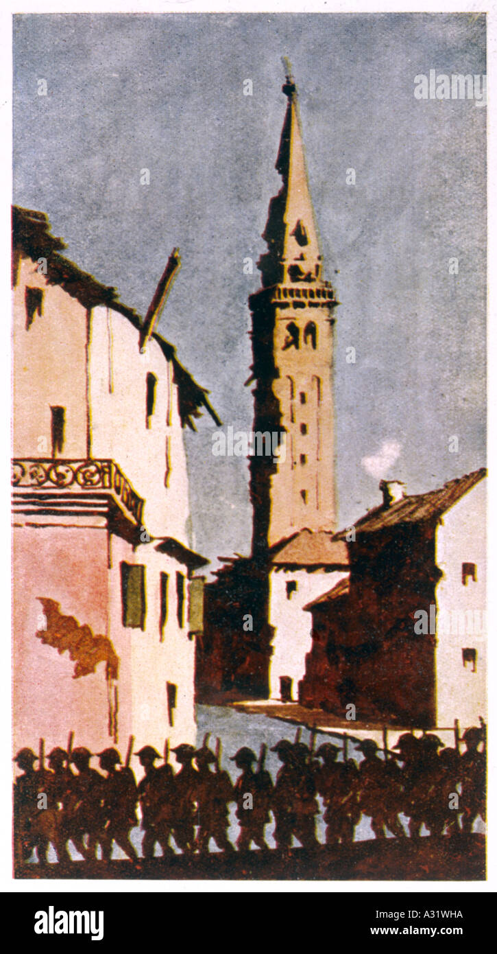 Wwi Italy Sacile Advance Stock Photo - Alamy