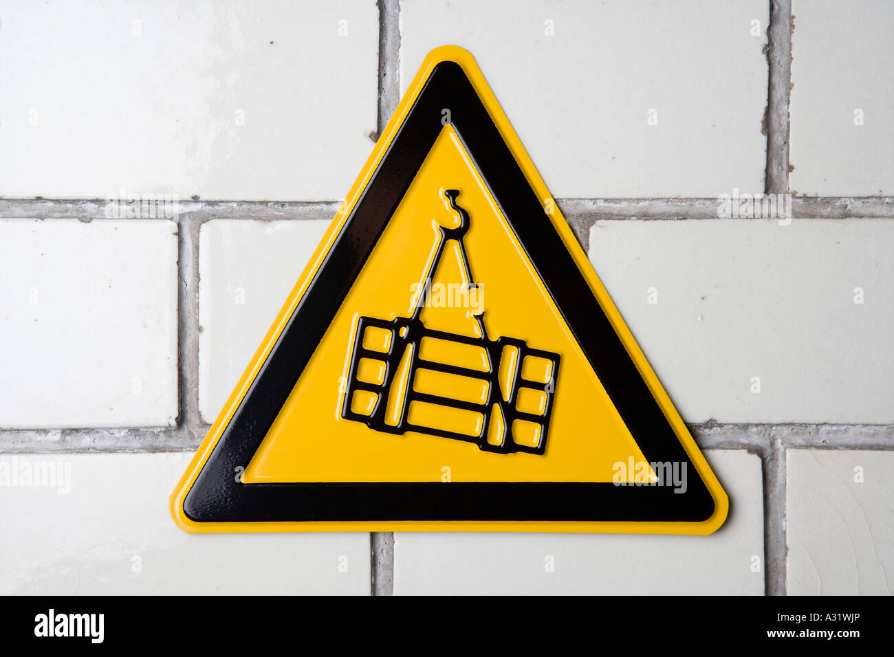 Danger Above sign Stock Photo - Alamy