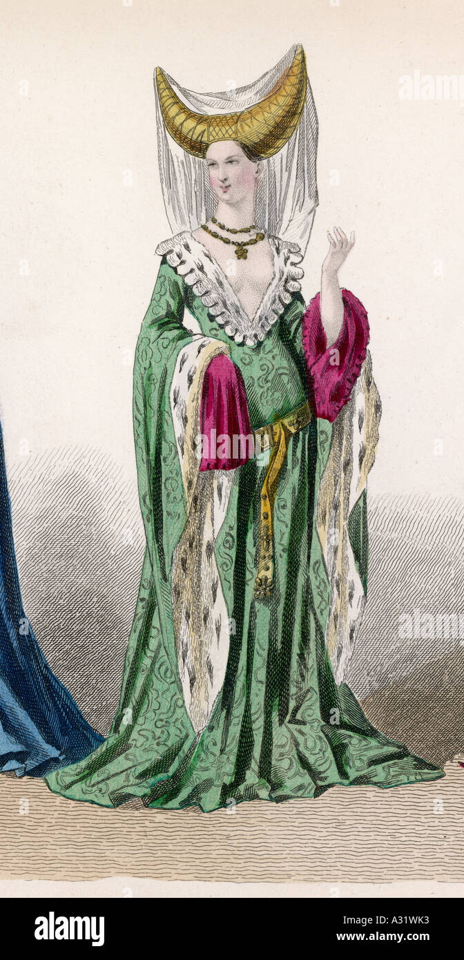Woman Circa 1390 Stock Photo - Alamy