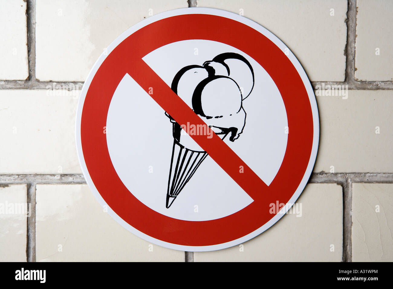 No ice cream sign Stock Photo - Alamy