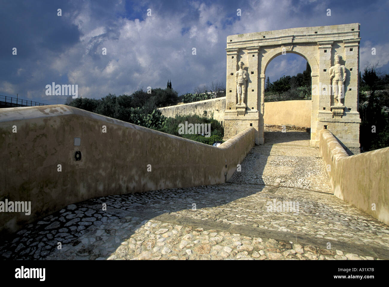 San Alfano bridge Canicattini Bagni Sicily Italy Stock Photo - Alamy