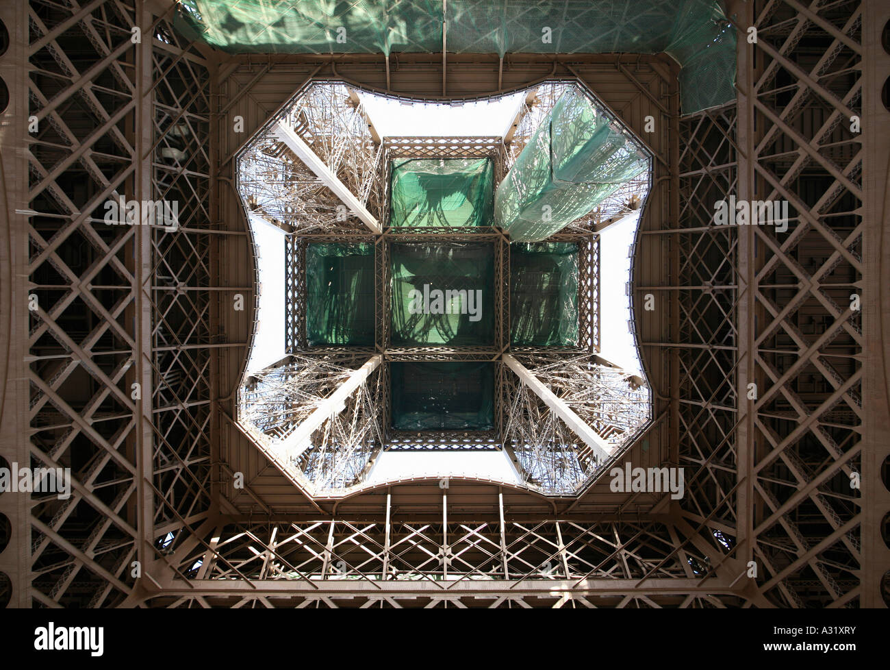 Eiffel Tower from below Paris France Stock Photo - Alamy