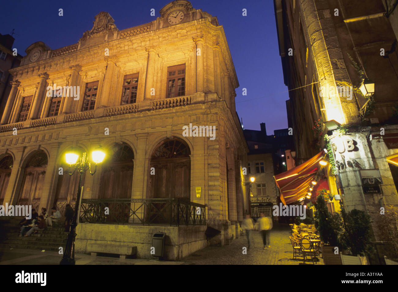 France Lyon street scene Stock Photo - Alamy