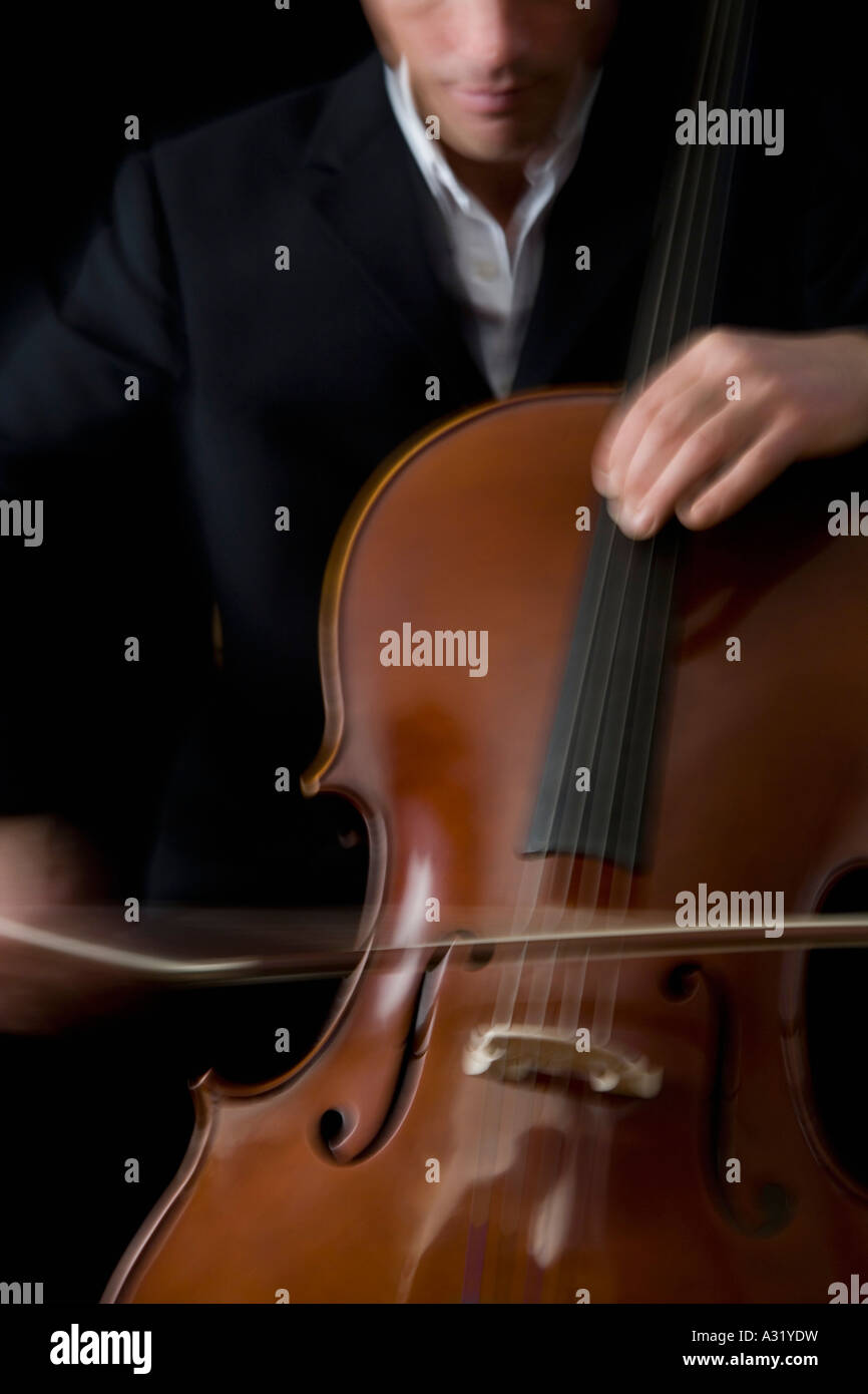 Man playing the cello Stock Photo - Alamy