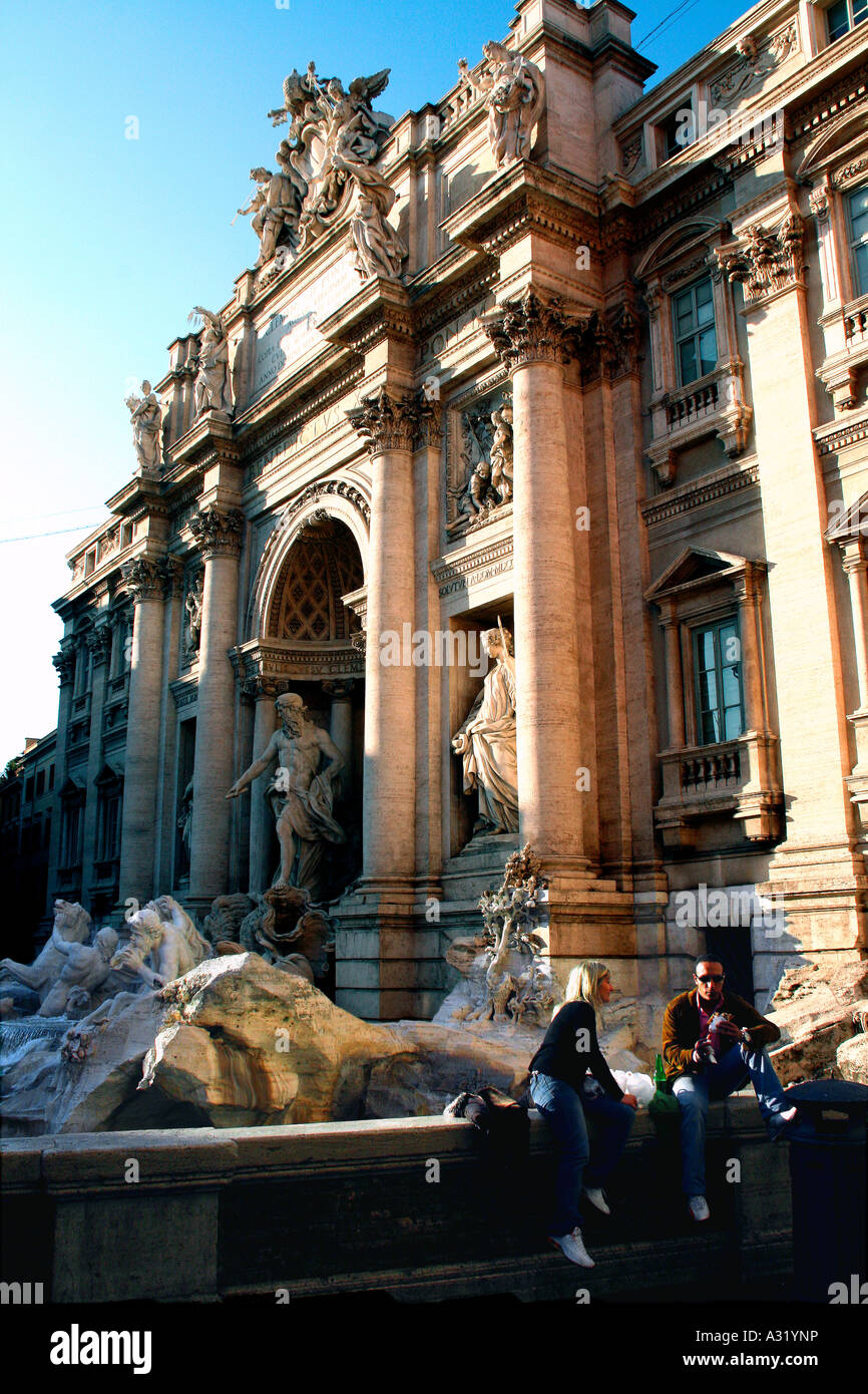 The Trevi Fountain in the Piazza di Trevi Rome Italy Stock Photo - Alamy