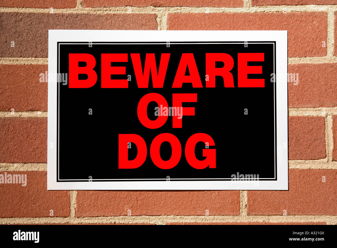 Beware of Dog sign Stock Photo - Alamy