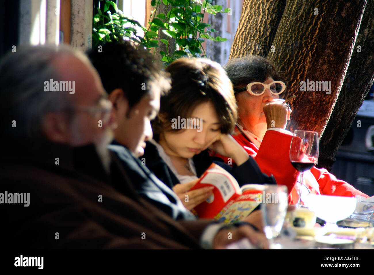 Woman smoking cigarette in rome hi-res stock photography and images - Alamy