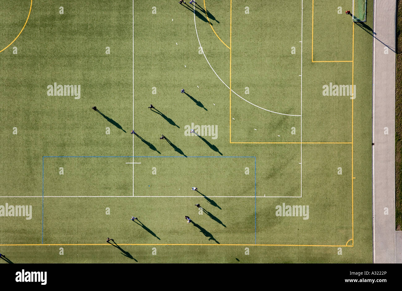 Aerial view of football match Stock Photo - Alamy