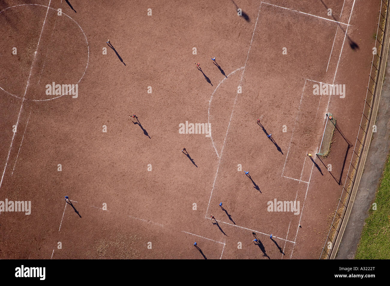 Aerial view of football match Stock Photo - Alamy
