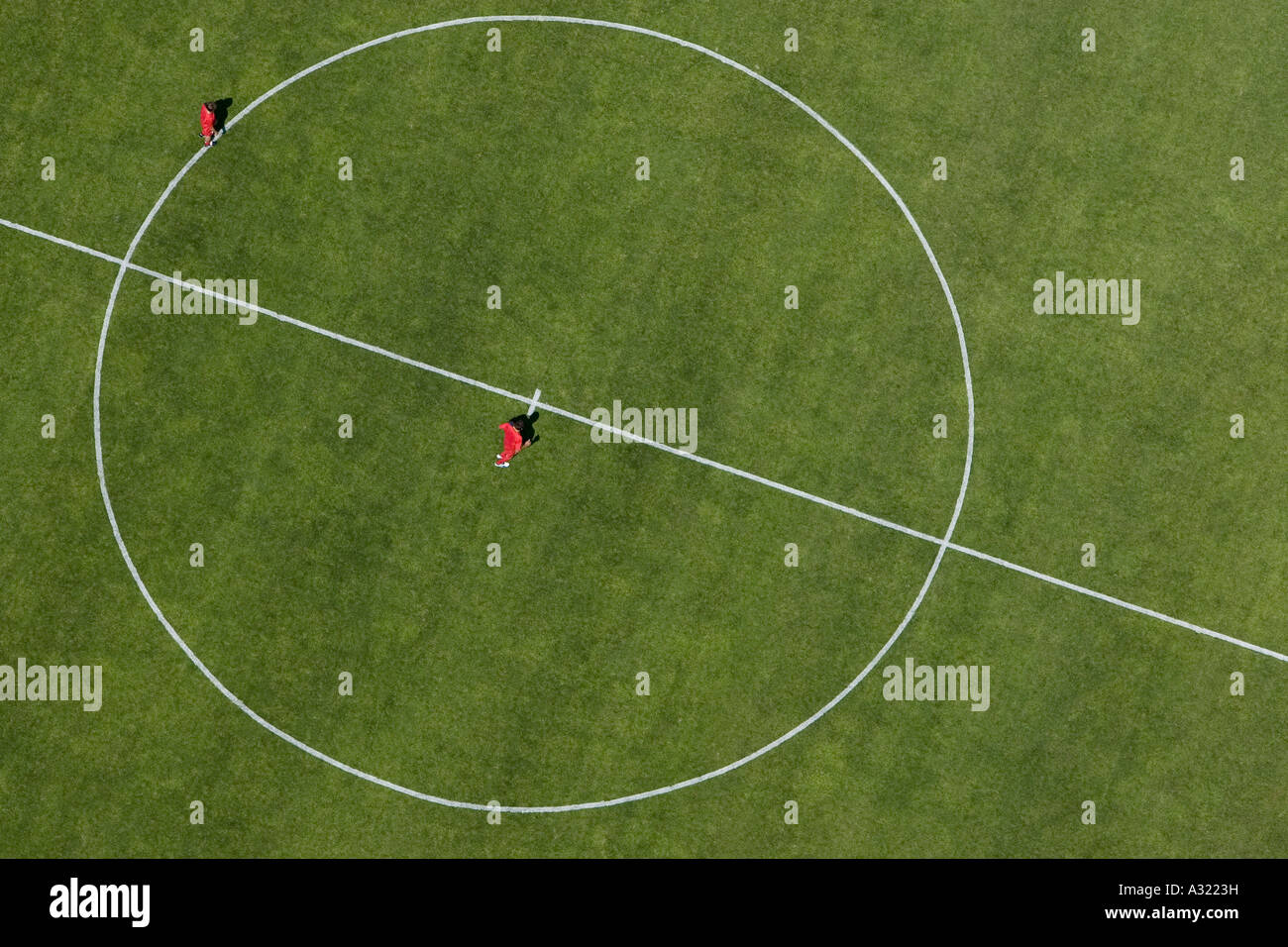 Aerial view of football pitch Stock Photo - Alamy