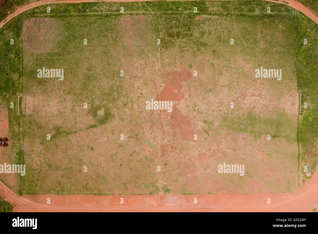 Aerial view of football pitch Stock Photo - Alamy