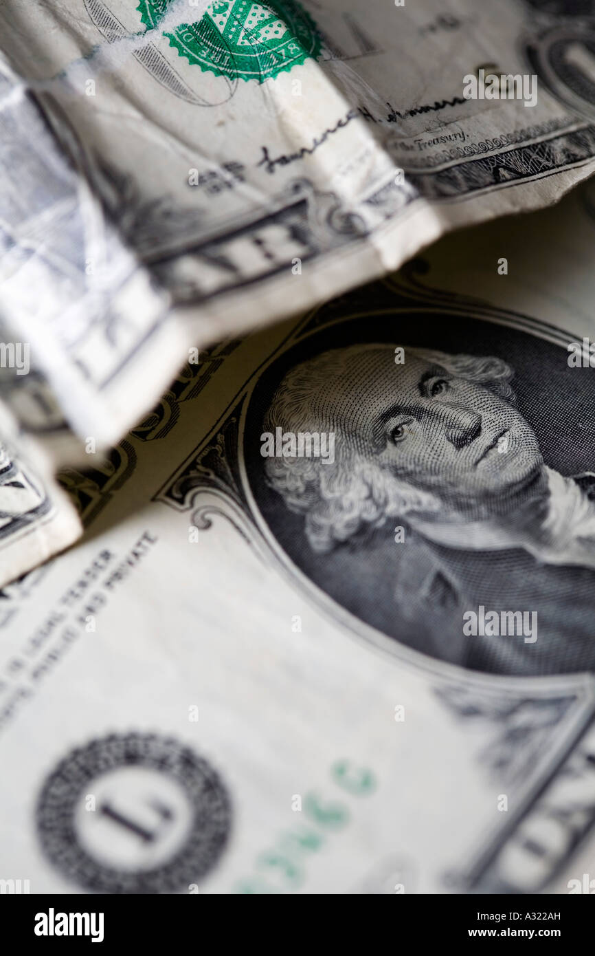 Crumpled Dollar Bills Stock Photo - Alamy
