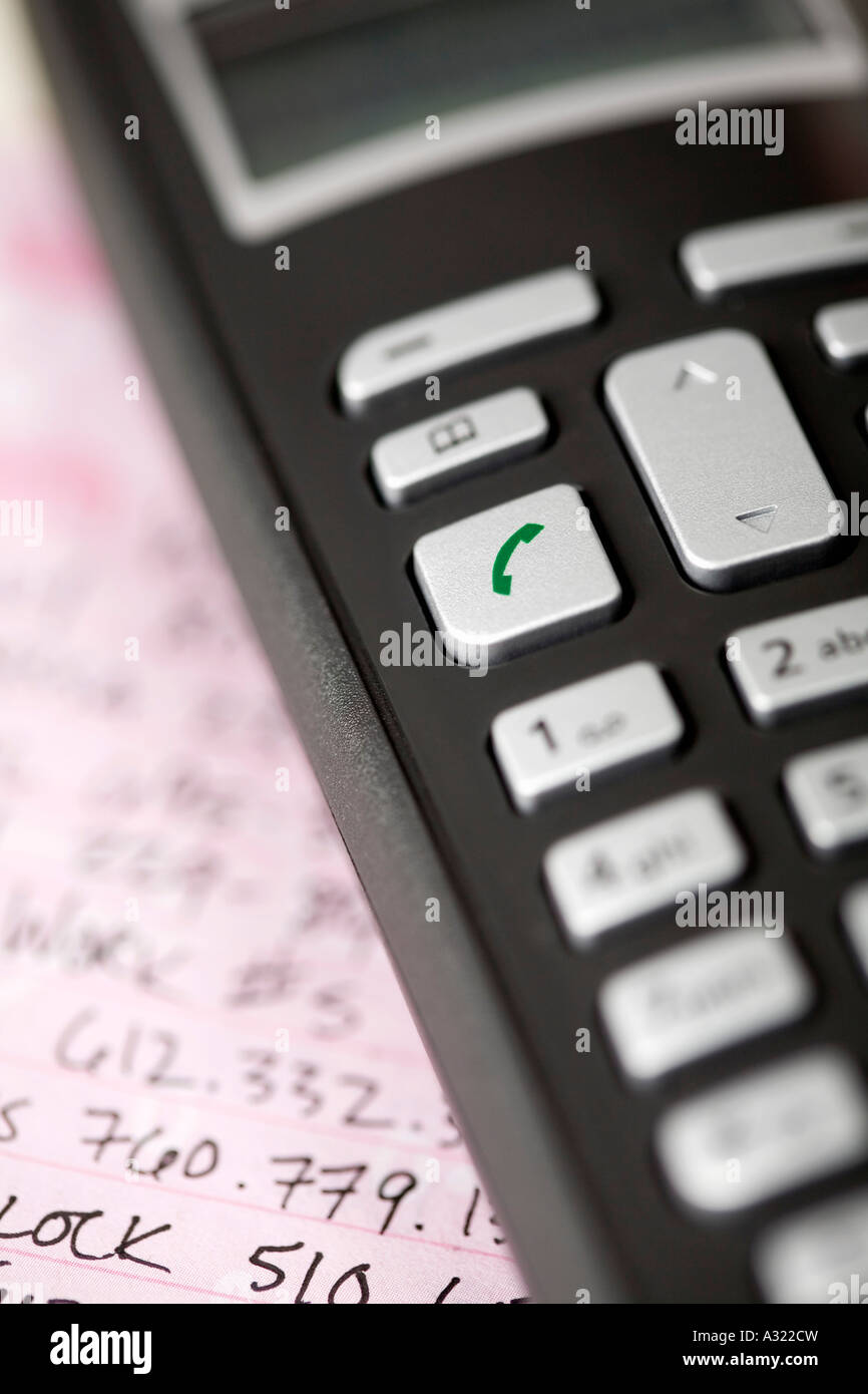 Midsection of mobile phone keypad Stock Photo - Alamy