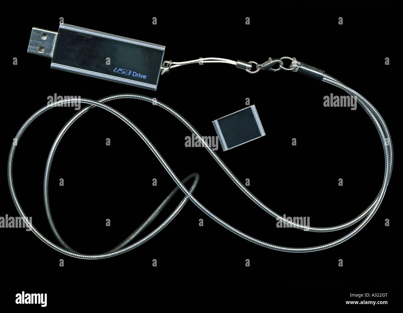 USB drive attached to a chain Stock Photo - Alamy