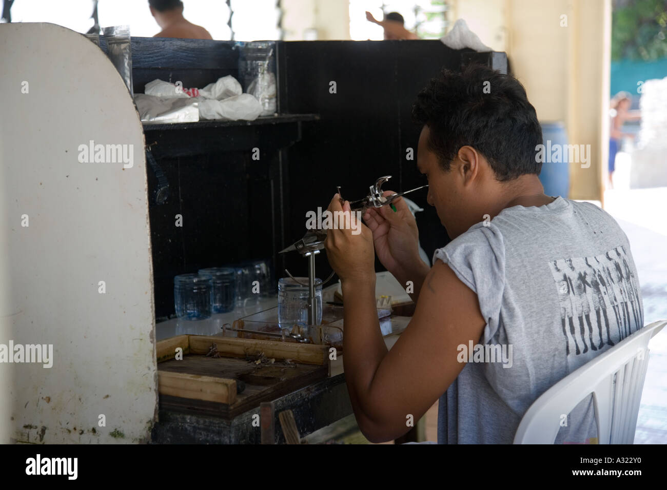 Black Pearl Farm Tiputa Rangiroa Tuamotu Islands French Polynesia Stock ...