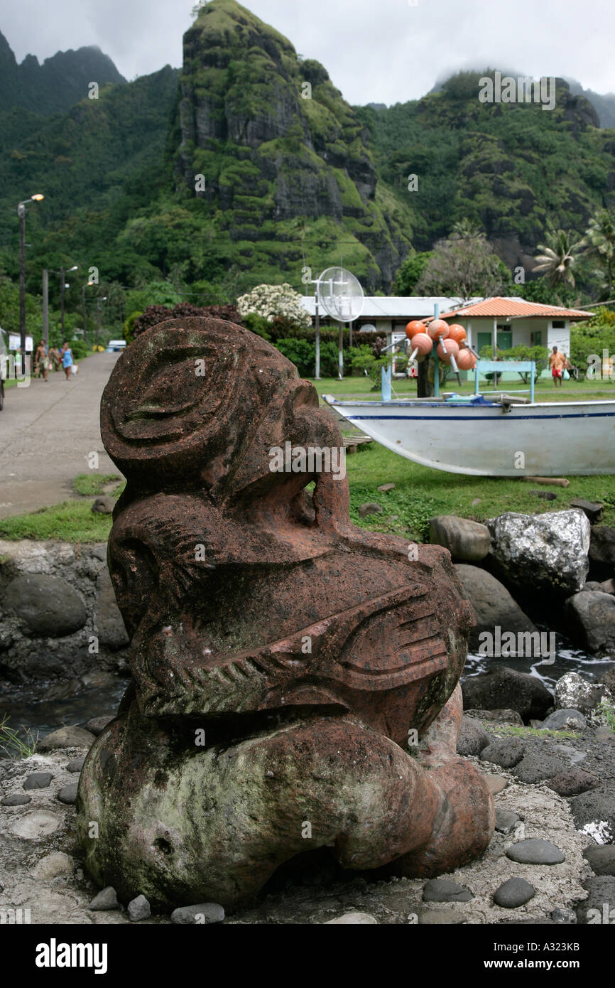 Tiki Hanavave Island of Fatu Hiva Marquesas Islands French Polynesia ...
