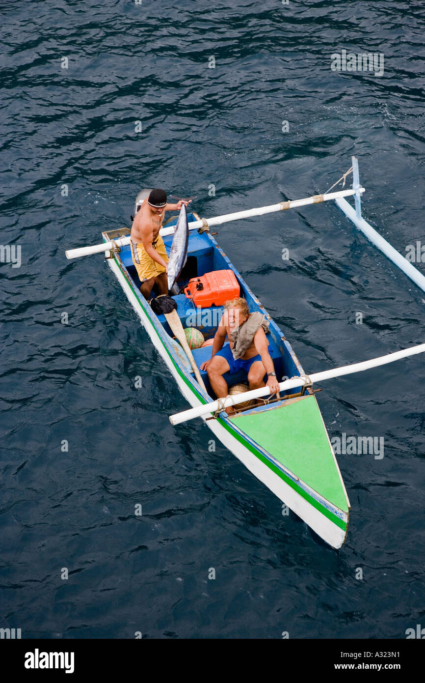 Fishing boat Hanavave Island of Fatu Hiva Marquesas Islands French ...