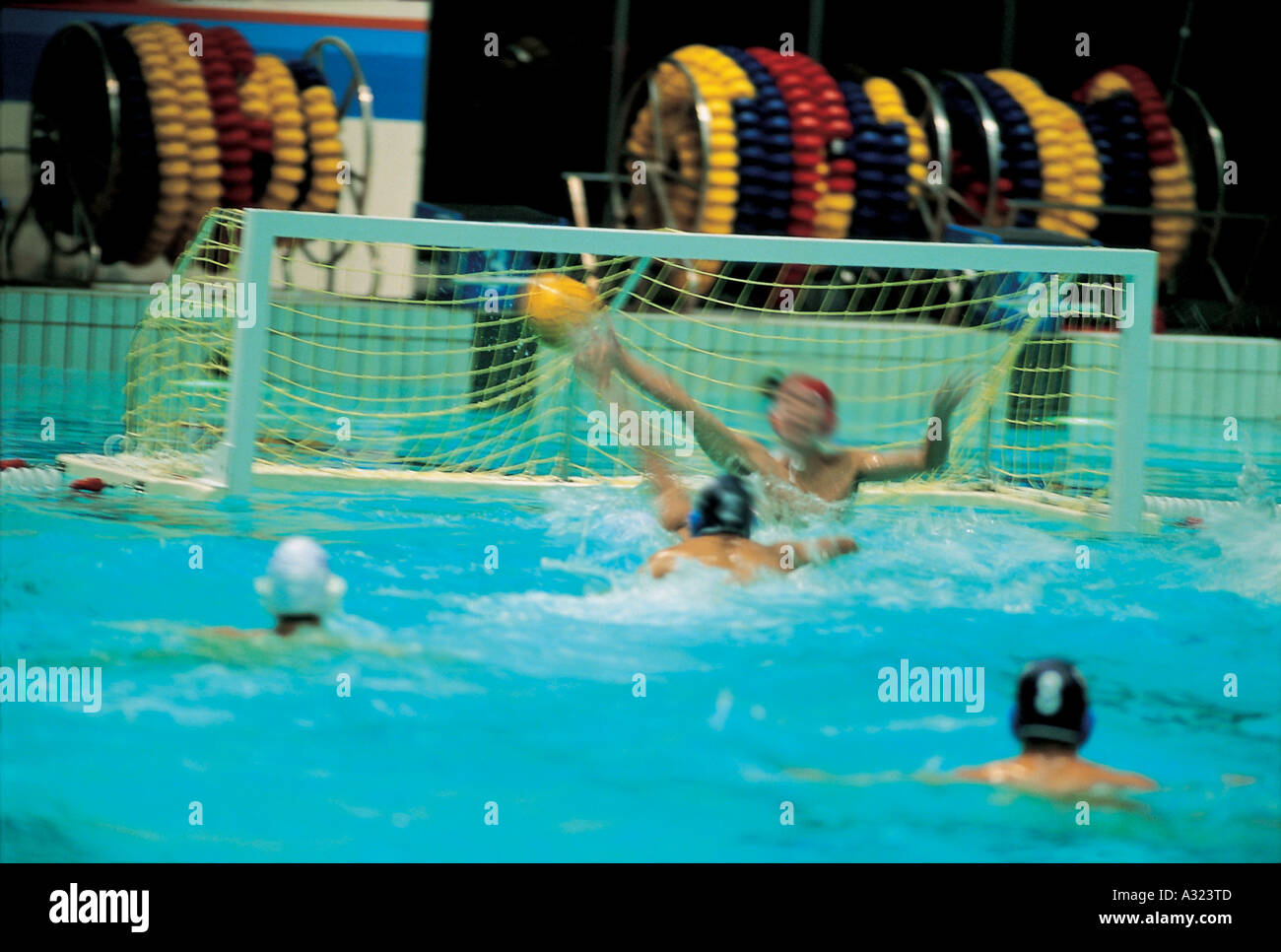 Indoor pool water polo hi-res stock photography and images - Alamy