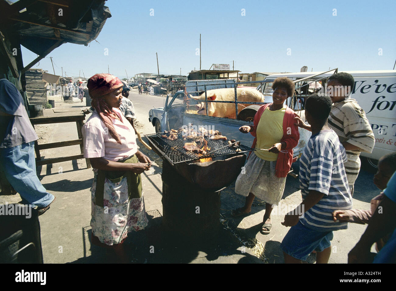 Braai food, Khayelitsha, Cape Town, South Africa Stock Photo - Alamy