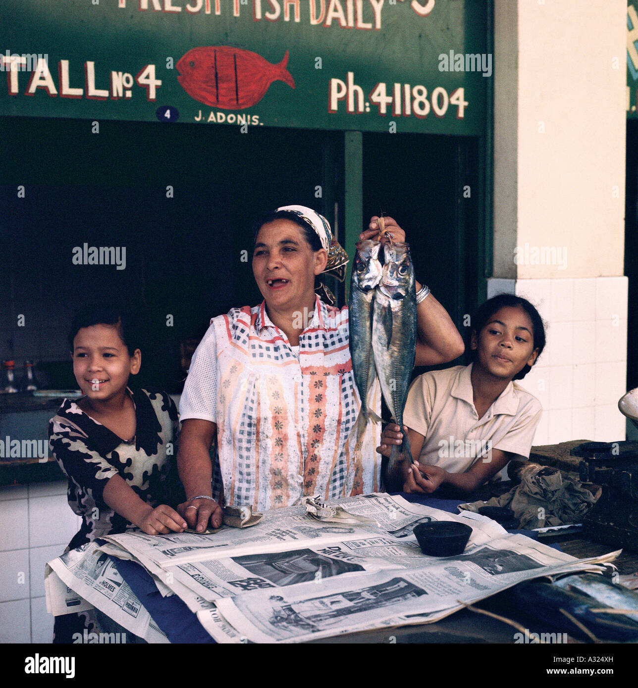 Fishmonger, District Six, Cape Town, South Africa (1970's Stock Photo ...