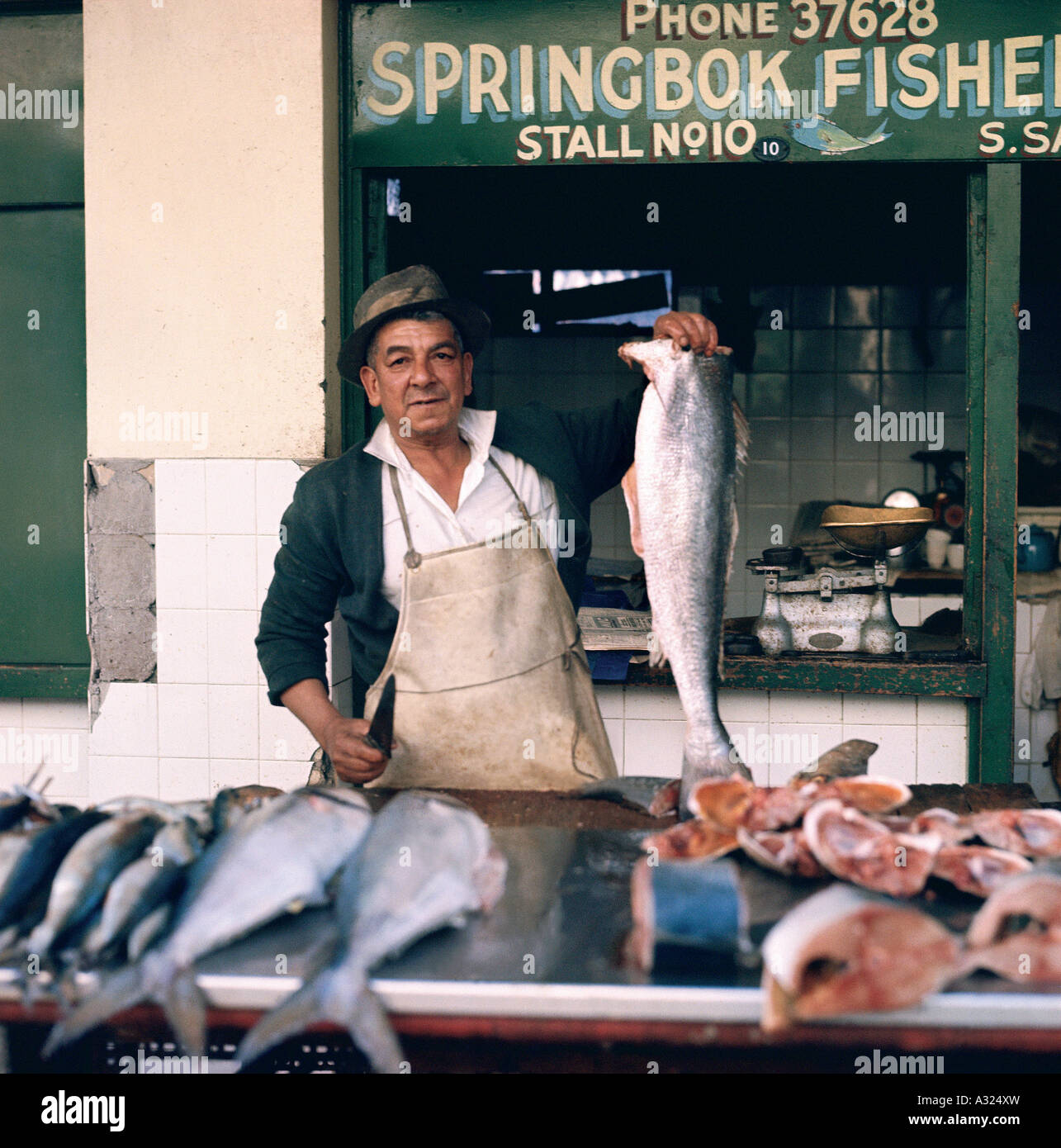 Fishmonger, District Six, Cape Town, South Africa (1970's Stock Photo ...