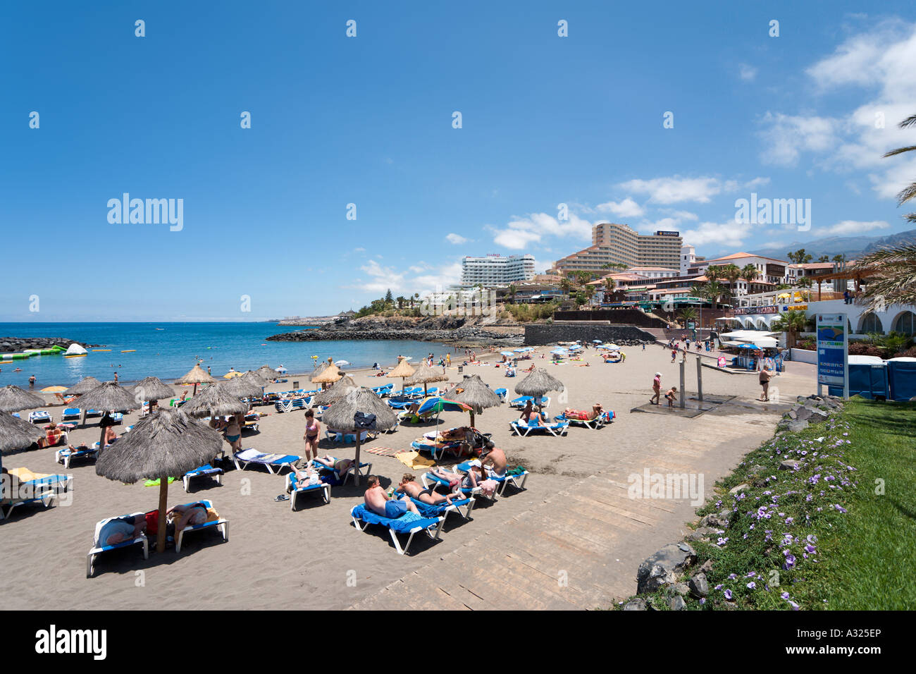 Playa del Bobo in Playa de las Americas, Tenerife, Canary Islands ...