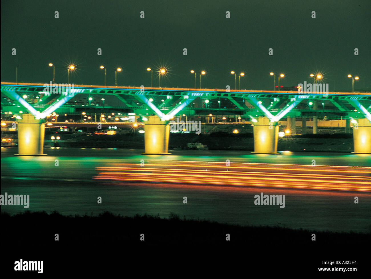 A night view of bridge in Seoul, Korea Stock Photo - Alamy