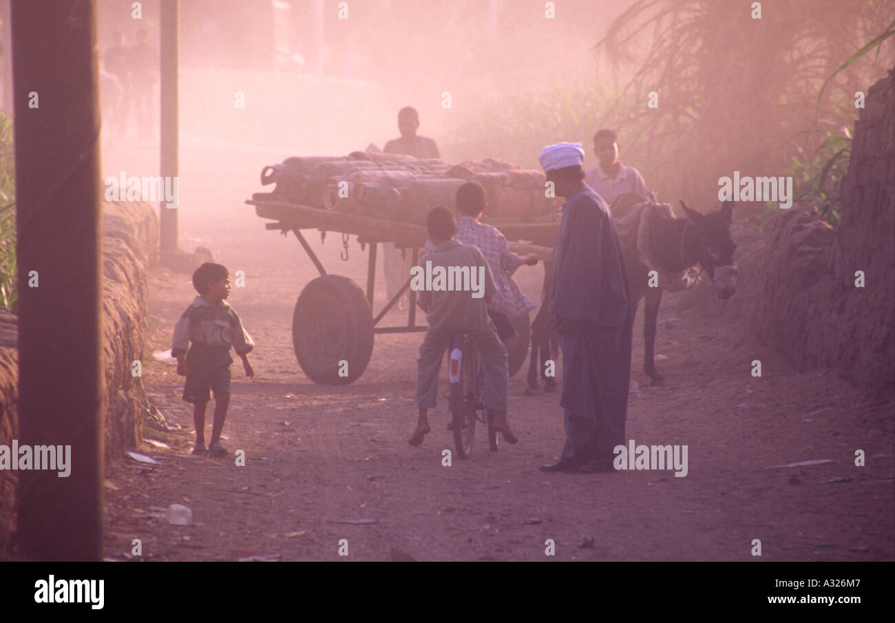 Horizontal landscape detail of early morning street scene in the ...