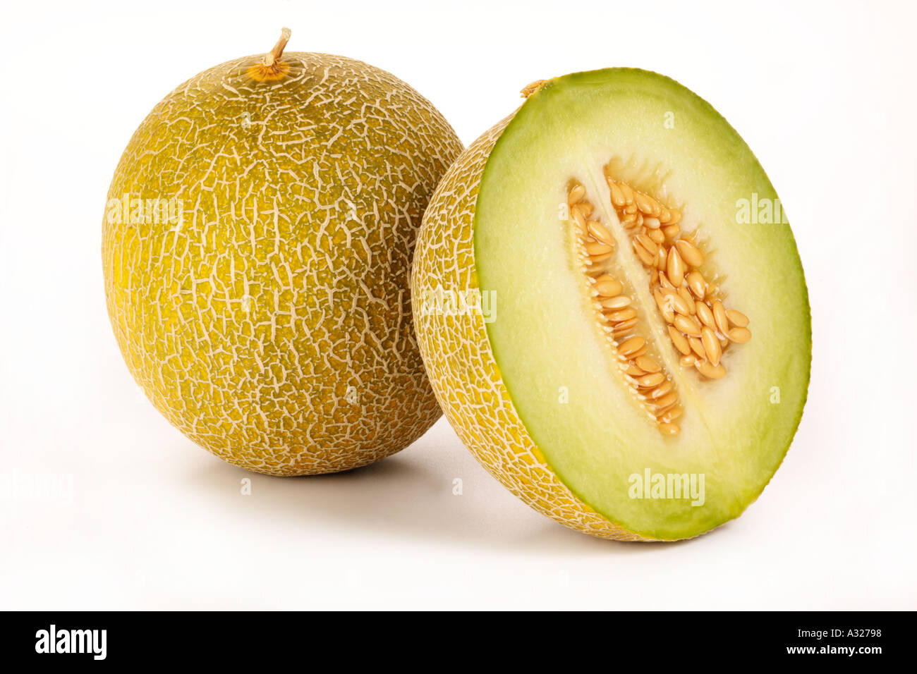 Half galia melon Cut Out Stock Images & Pictures - Alamy