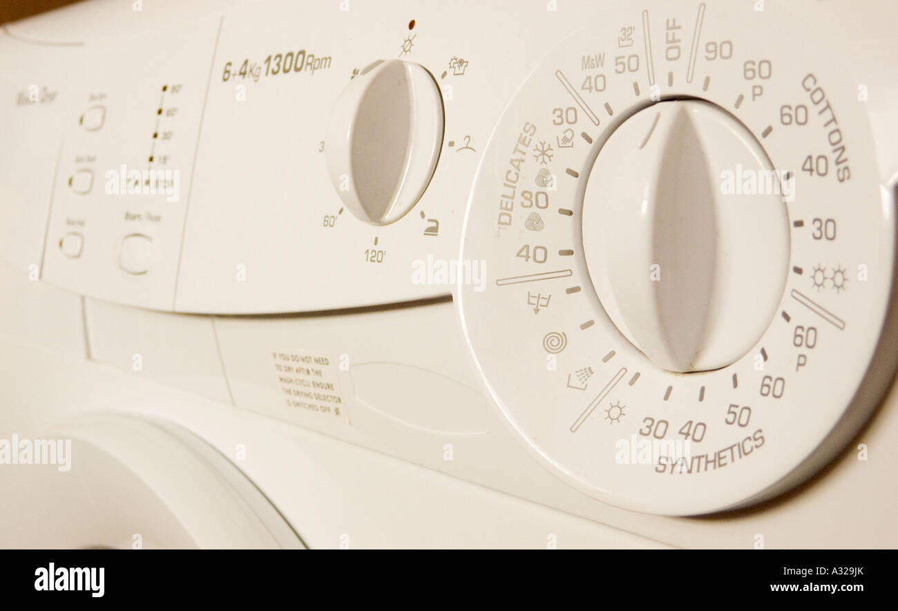 Washer Dryer washing machine control pannel in the kitchen cotton ...