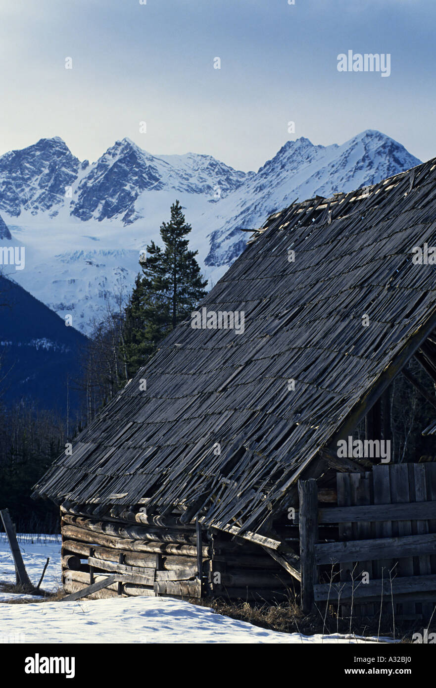 Old hay barn with Hudson Bay Mountain in background Smithers British ...