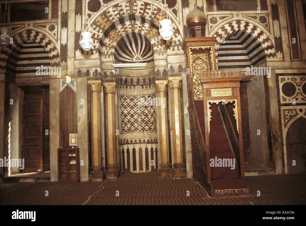 Sultan al-Ashraf Barsbay Mosque complex, 15th century, Cairo. Qiblah ...