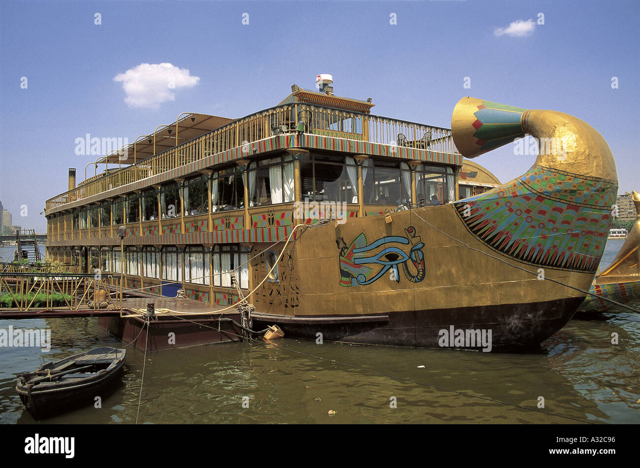 Restaurant boat on the Nile in Cairo, Egypt Stock Photo - Alamy