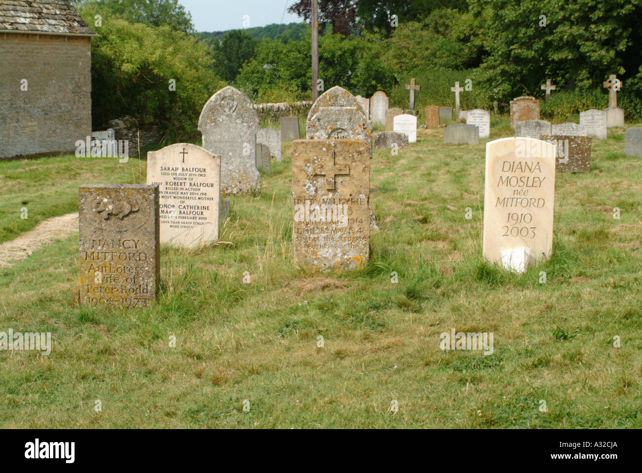 Mitford graves St Mary s Church Swinbrook Oxfordshire Stock Photo - Alamy
