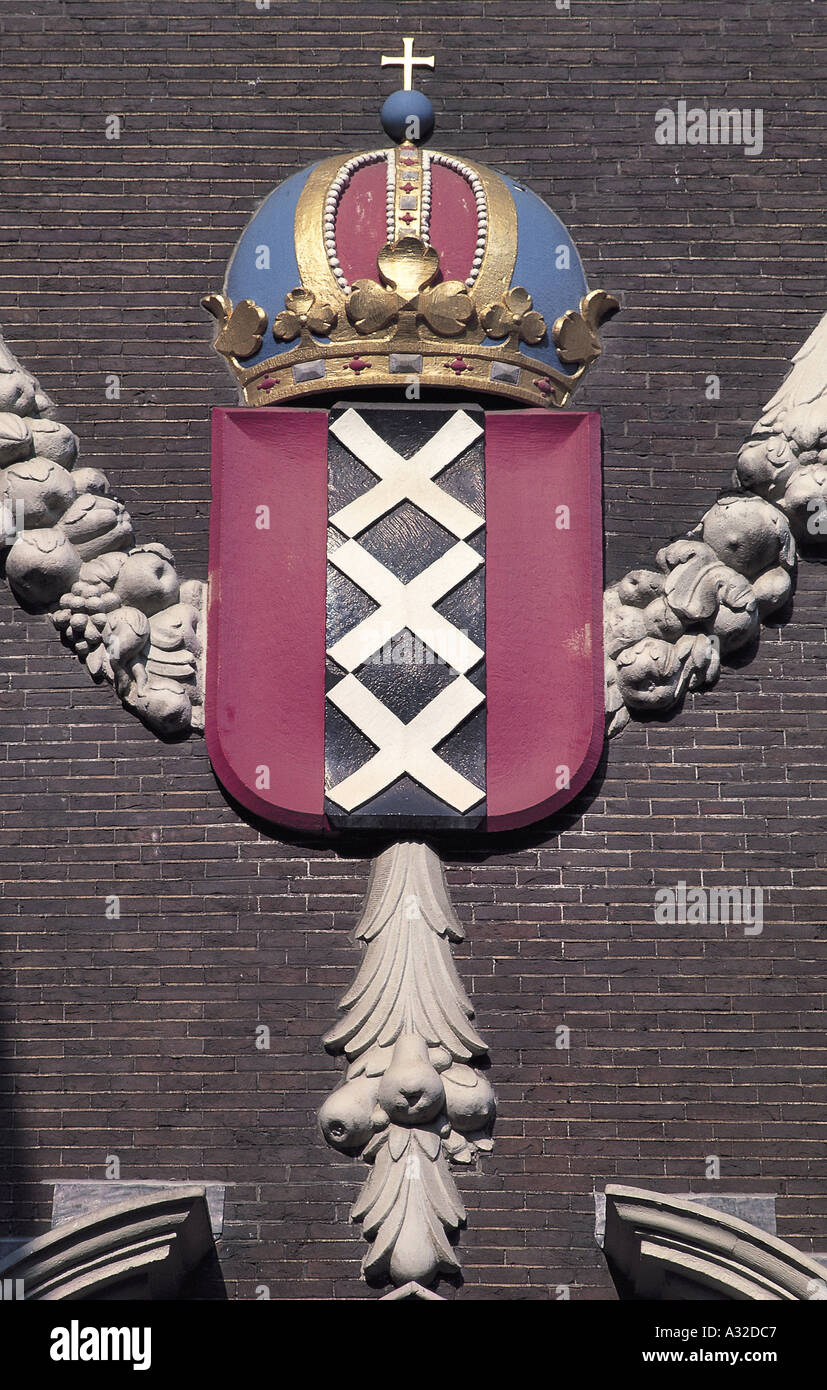 Official coat-of-arms symbol of the City of Amsterdam, Netherlands ...