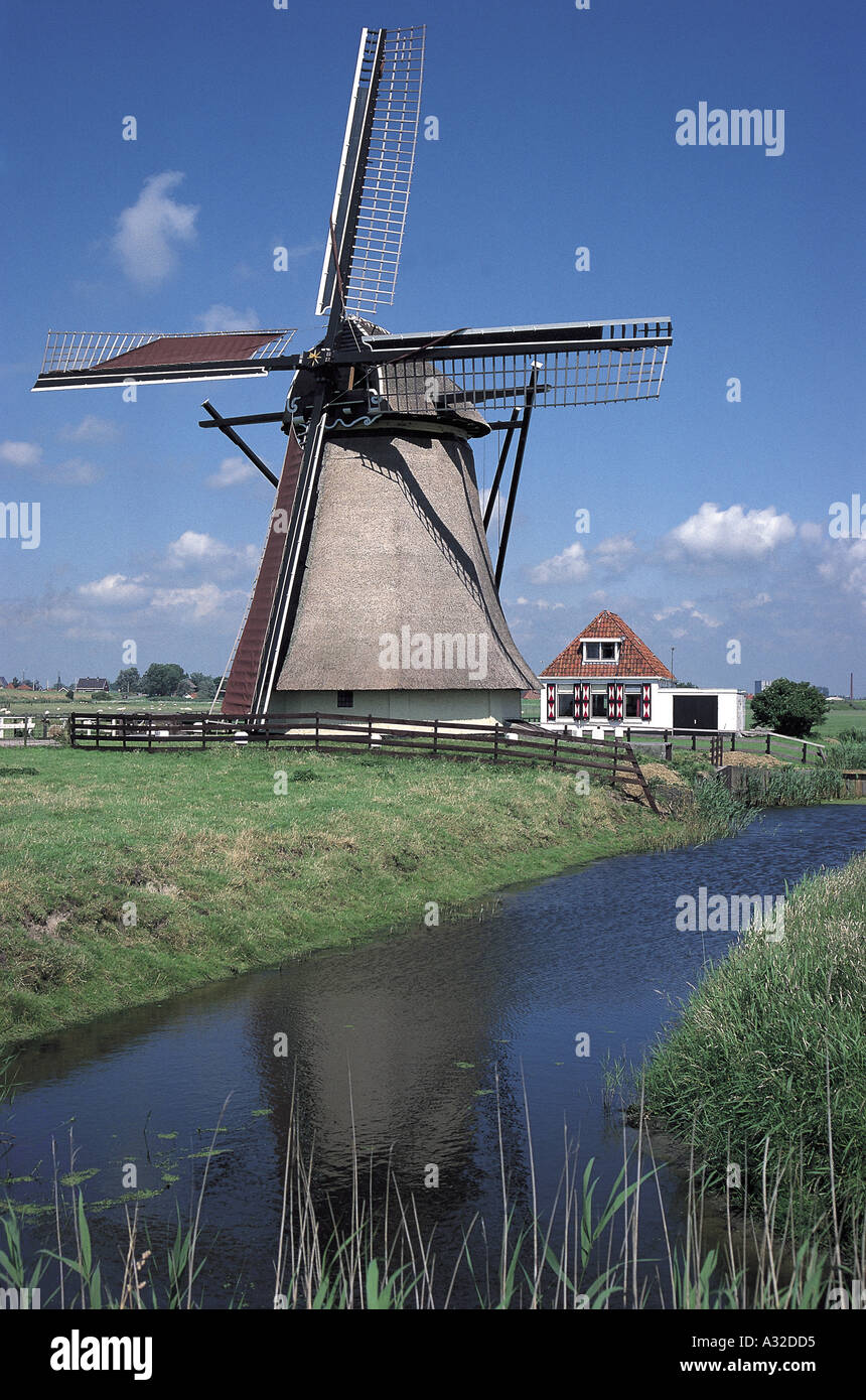 Traditional Dutch windmill, Holland Stock Photo - Alamy