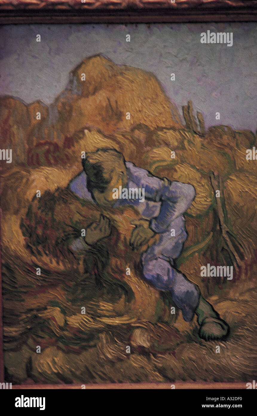 The Sheaf Binder, painting by Vincent Van Gogh, 1988, Amsterdam Stock ...