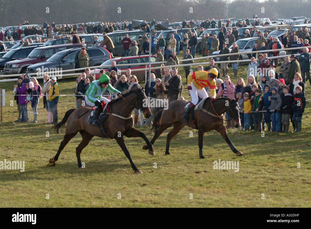 Heythrop Hunt Point to Point Dunthrop Chipping Norton Oxfordshire Stock ...