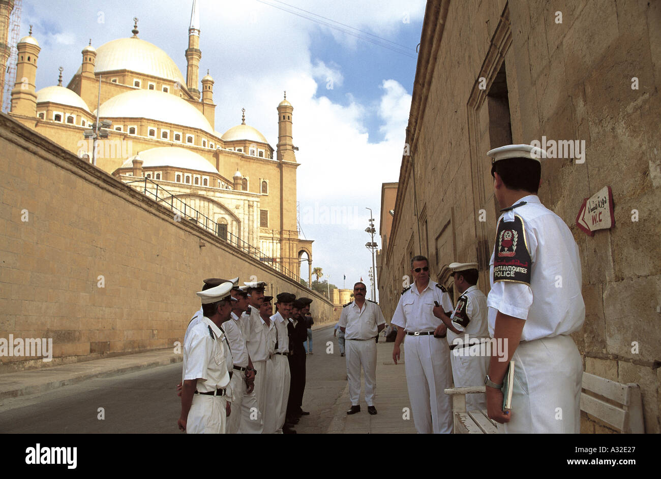 New police officers being trained in the Cairo citadel, Egyp Stock ...