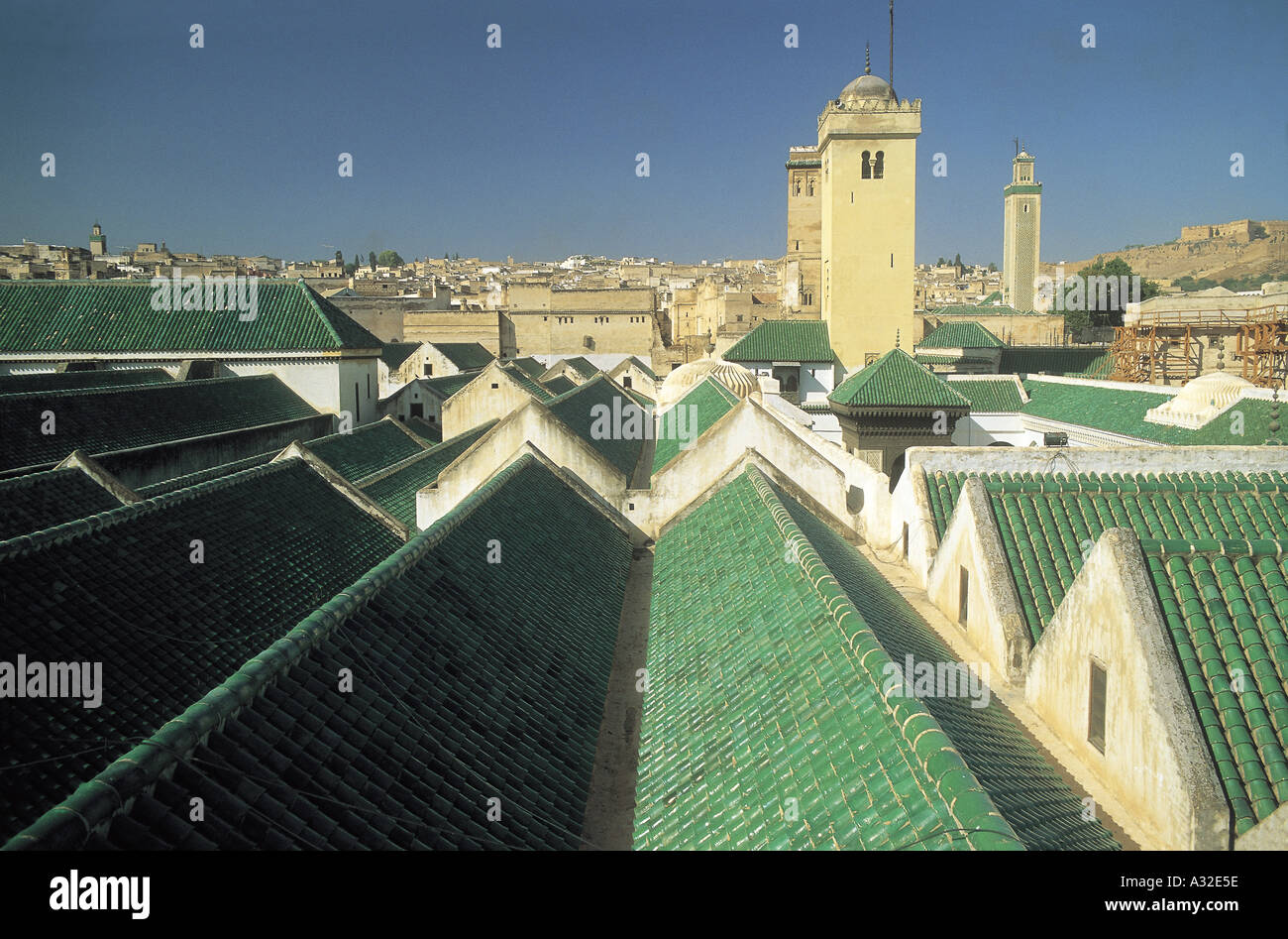 Overview of the Kairouine Mosque, founded by a pious Tunisian woman in ...