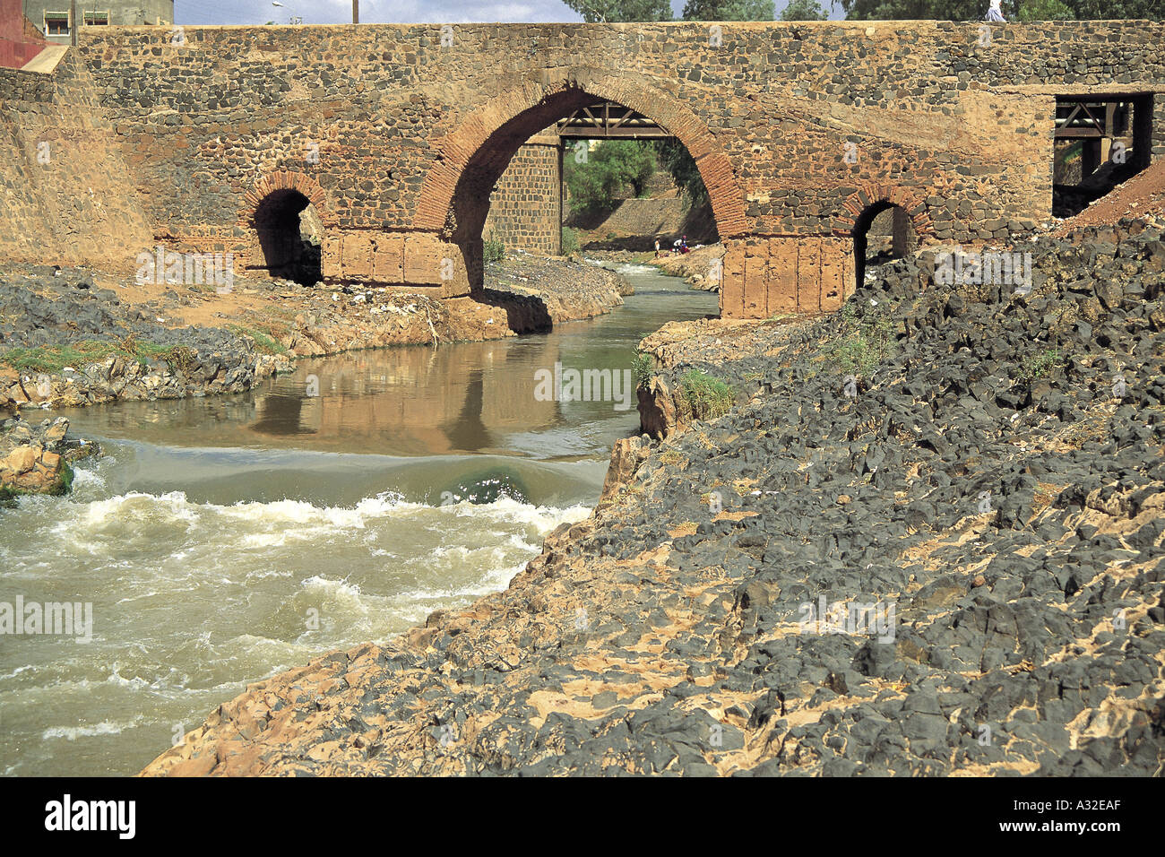 Bridge over the Er-Rbia River River in Khenifra in the Béni Mellal ...