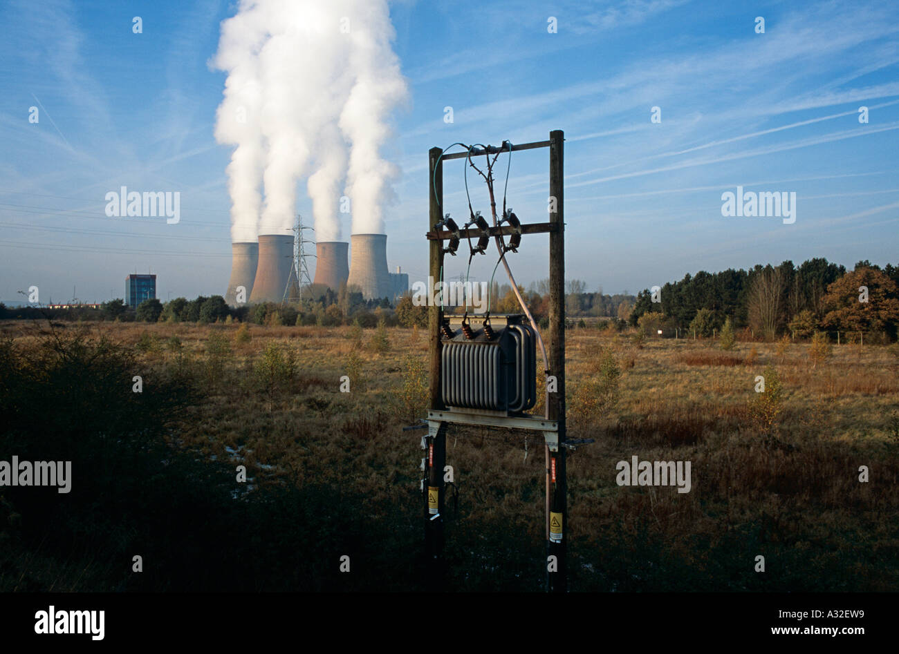 Steam Emissions from the Cooling Towers of a coal fired power station ...