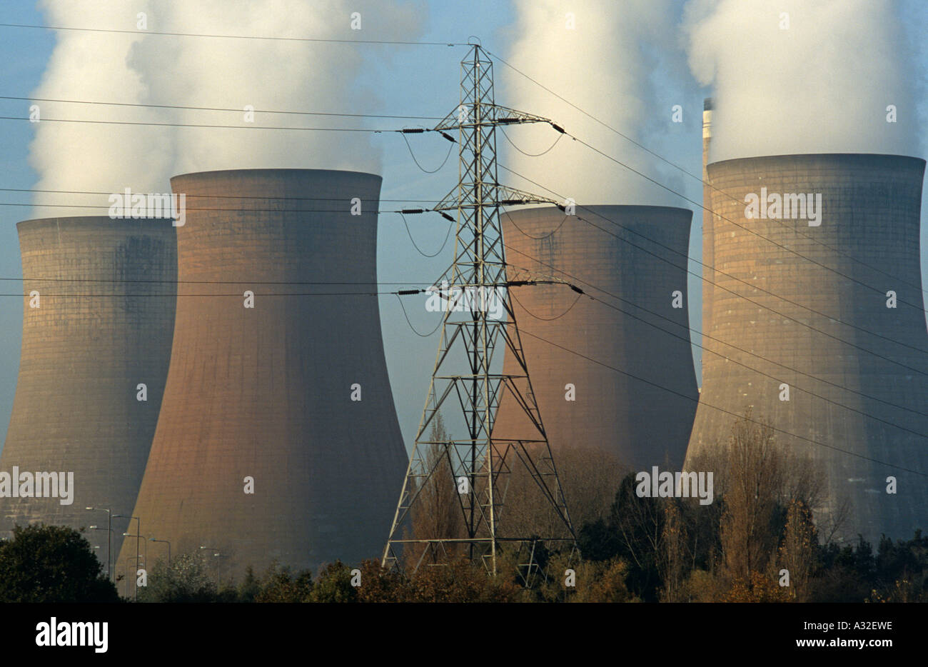Steam Emissions from the Cooling Towers of a coal fired power station ...