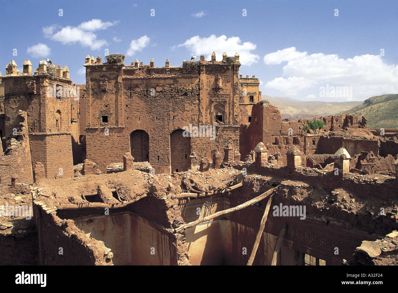 The Glaoui Kasbah, near Telouet, seat of the powerful Glaoui family ...