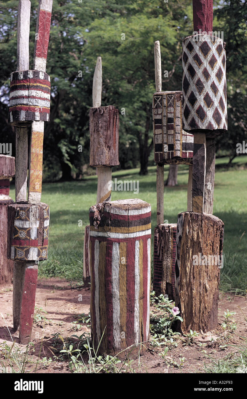 Aboriginal burial sticks Northern Territory Stock Photo - Alamy
